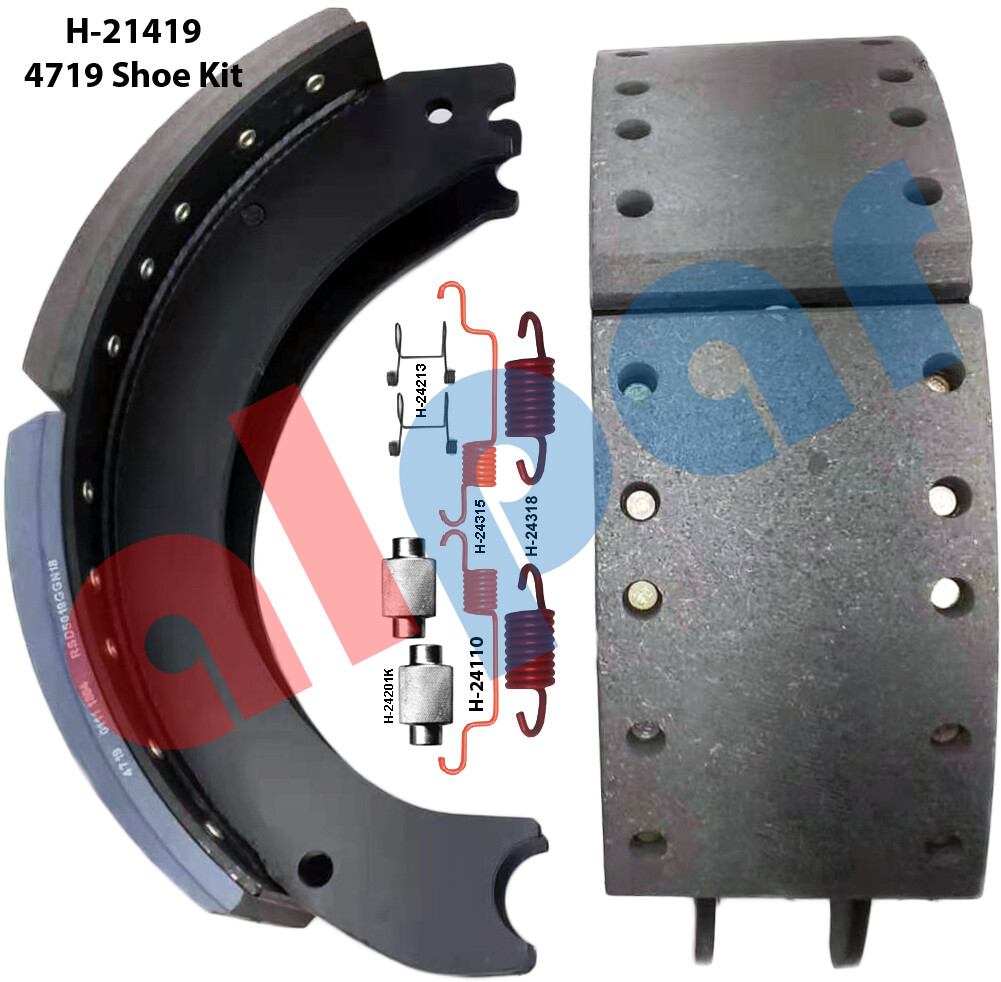 4719 Brake Shoe Box Kit FF Grade 23K Linings with ES2 Hardware kit | eBay