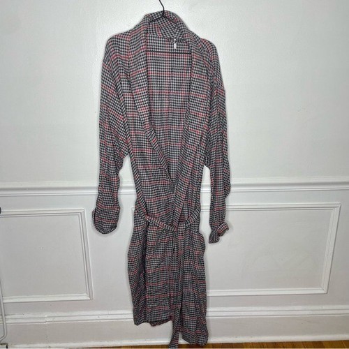 Pottery Barn Randall Plaid Houndstooth Robe Mens XXL | eBay
