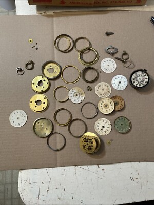 Lot Of Miscellaneous Novelty Travel Clock Dials & Parts Ansonia New ...