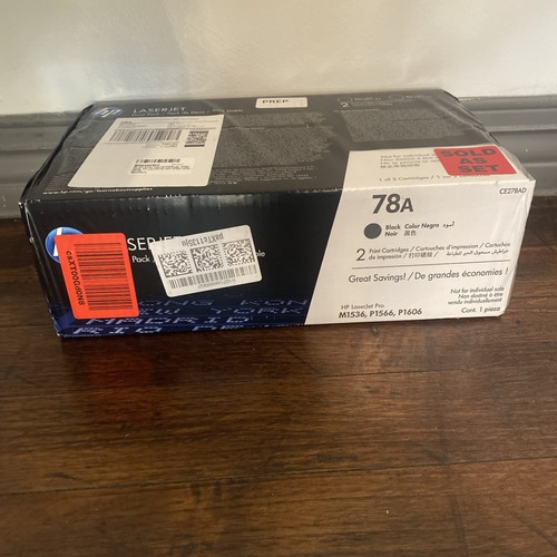 Genuine HP 78A Black CE278AD Dual Pack (2) Print Cartridge Free ...