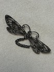 Vintage Sterling Silver Marcasite Dragon Fly Wings Insect Bug Brooch ...