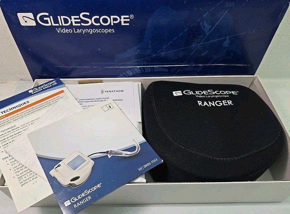 Verathon Glidescope Ranger Video Monitor w/Snaps Laryngoscope 0570-0186 ...