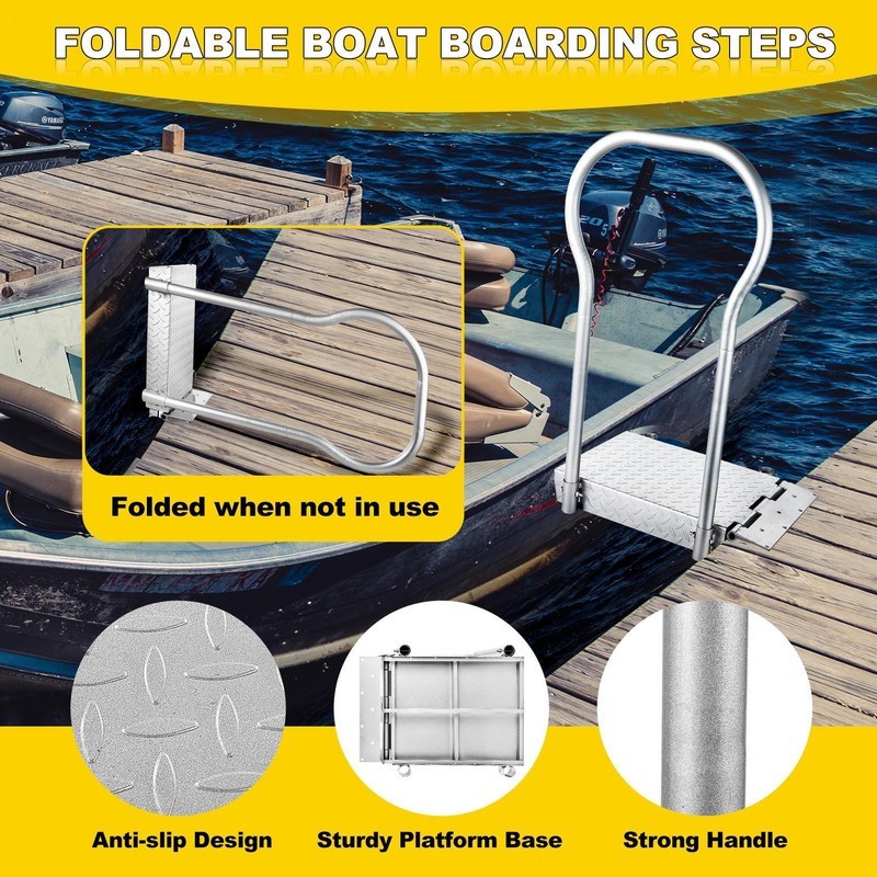 Folding Boat Boarding Platform Dock Step Dock Extension Ramp for Boat ...