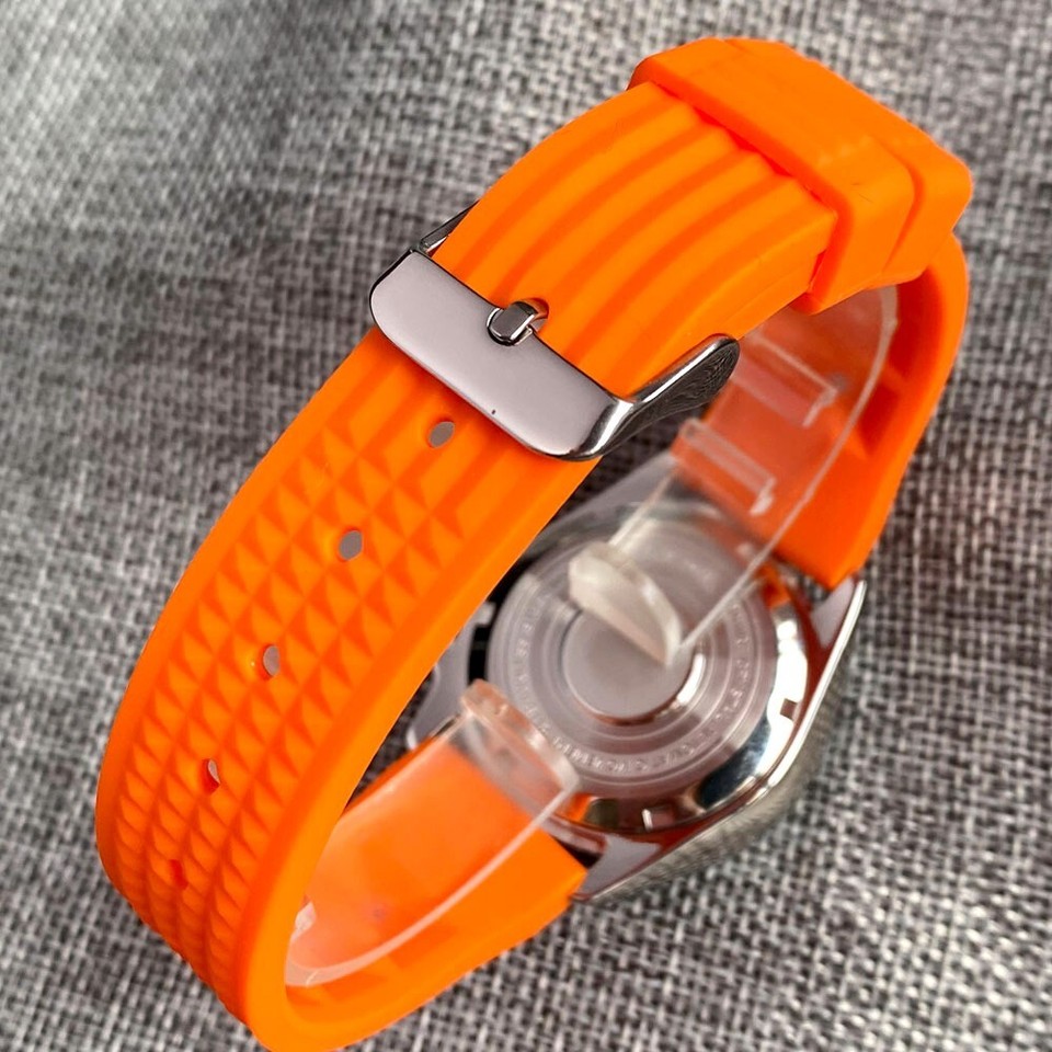 SKX013 Small 37mm NH35 Dive Mechanical Watch Men Orange Wristwatch 120 ...