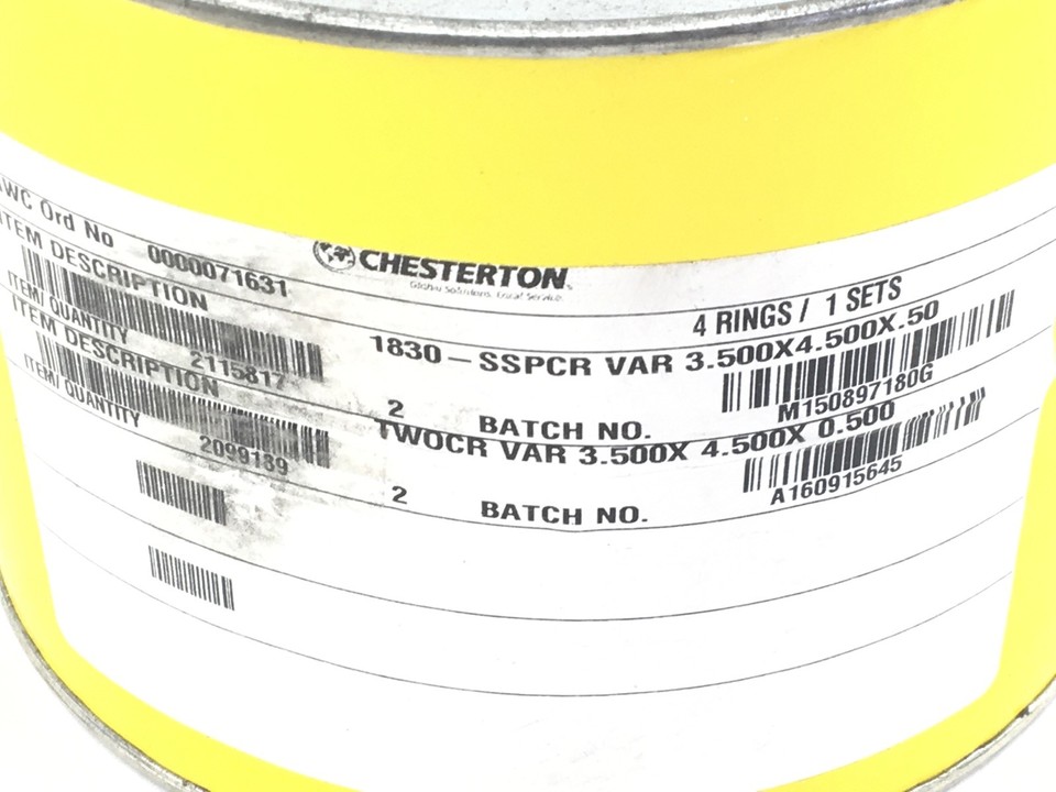 CHESTERTON 1830 SLURRY PUMP MECH SEAL KIT 1830-SSPCR, TWOCR VAR (H96 ...