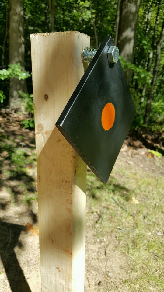 AR Steel Shooting Target + Mount Kit (Bolt Spring) 6" X 3/8" Painted ...