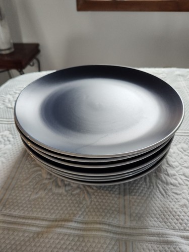 Set 7 BIA Cordon Bleu Blue White Edge Dinner Plates Rare | eBay