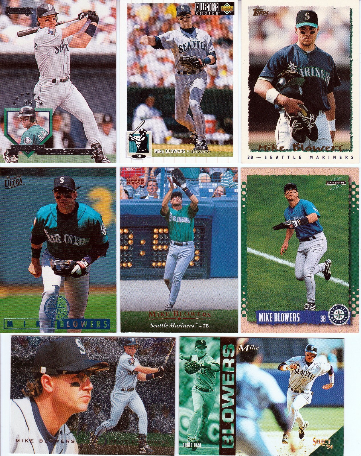 Huge 30 + MIKE BLOWERS different card lot 7 RC 1990 - 1996 Yankees ...
