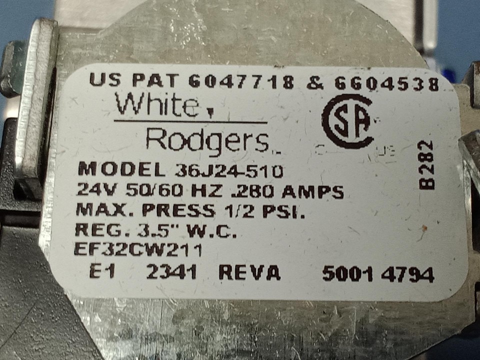 White Rodgers EF32CW211 Carrier Bryant Payne Furnace Gas Valve Single ...