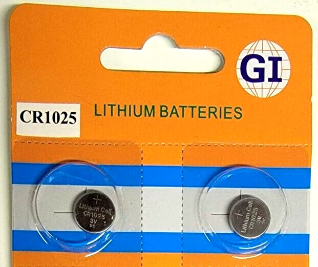 GI CR1025 3V Lithium Coin Cells (2 Batteries) 5033LC BR1025 ECR1025 ...