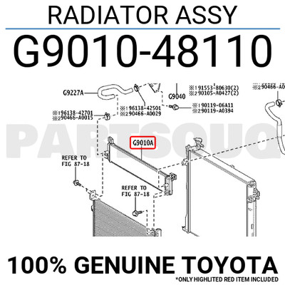 G901048110 Genuine Toyota RADIATOR ASSY G9010-48110 | eBay