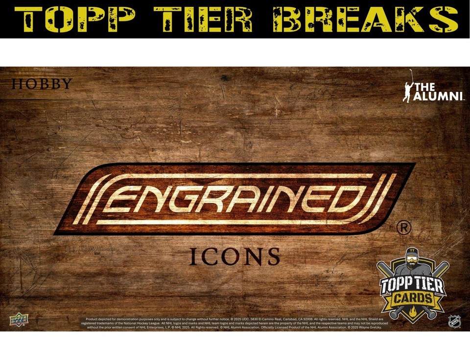 TAMPA BAY LIGHTNING 2024/25 UPPER DECK ENGRAINED ICONS 5 BOX 1/2 CASE ...