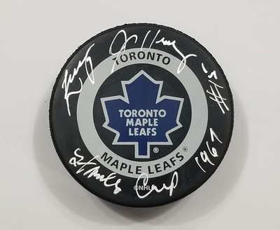 LARRY JEFFREY Autographed Toronto Maple Leafs Signed Game Puck STANLEY ...