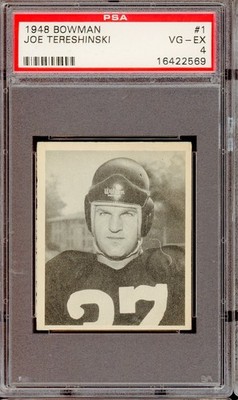 1948 Bowman Football #1 Joe Tereshinski PSA 4 | eBay