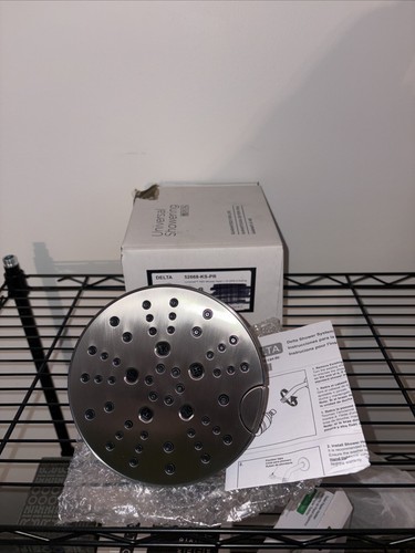 Pivotal 5-Spray Patterns 6 in. Fixed Shower Head w H2Okinetic in Black ...