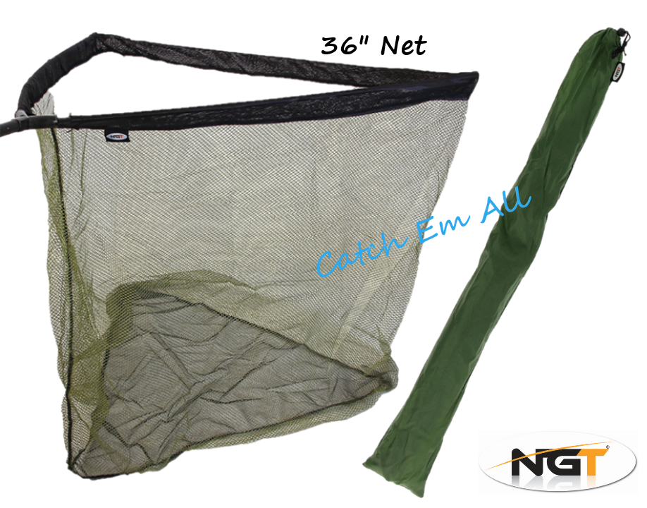 NGT 36" Inch Landing Net with Metal Spreader V Block Carp Fishing ...