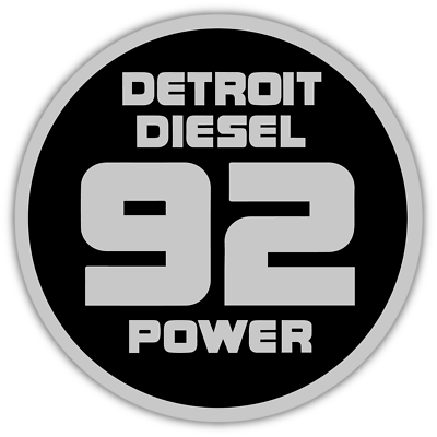 Detroit Diesel Power 92 Silver Heavy Duty Vinyl Sticker Decal Cornhole ...