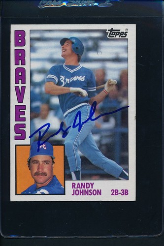1984 Topps #289 Randy Johnson Braves Signed Auto *14367 | eBay