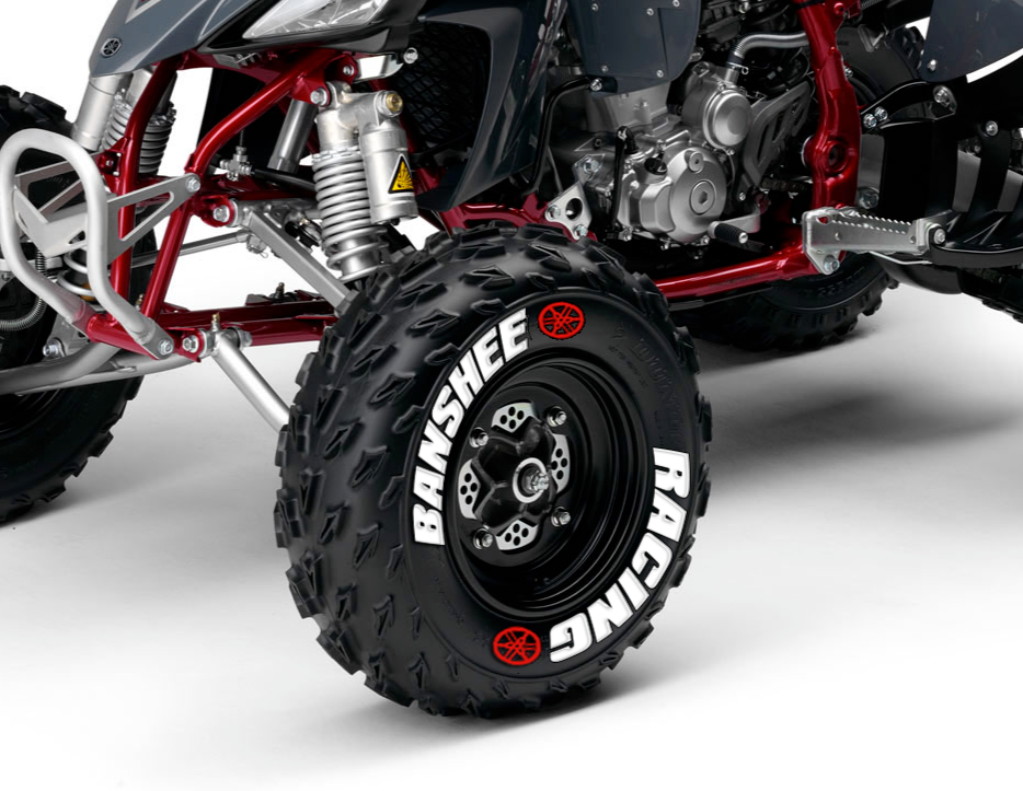 BANSHEE ATV QUAD Sticker Permanent tire Lettering 1.30"For 4 tyres fits ...