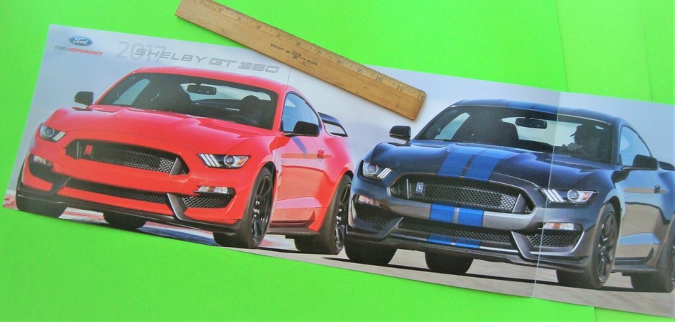 2017 SHELBY GT350 & GT350R COLOR FOLDER BROCHURE 526-hp Ford Mustang ...