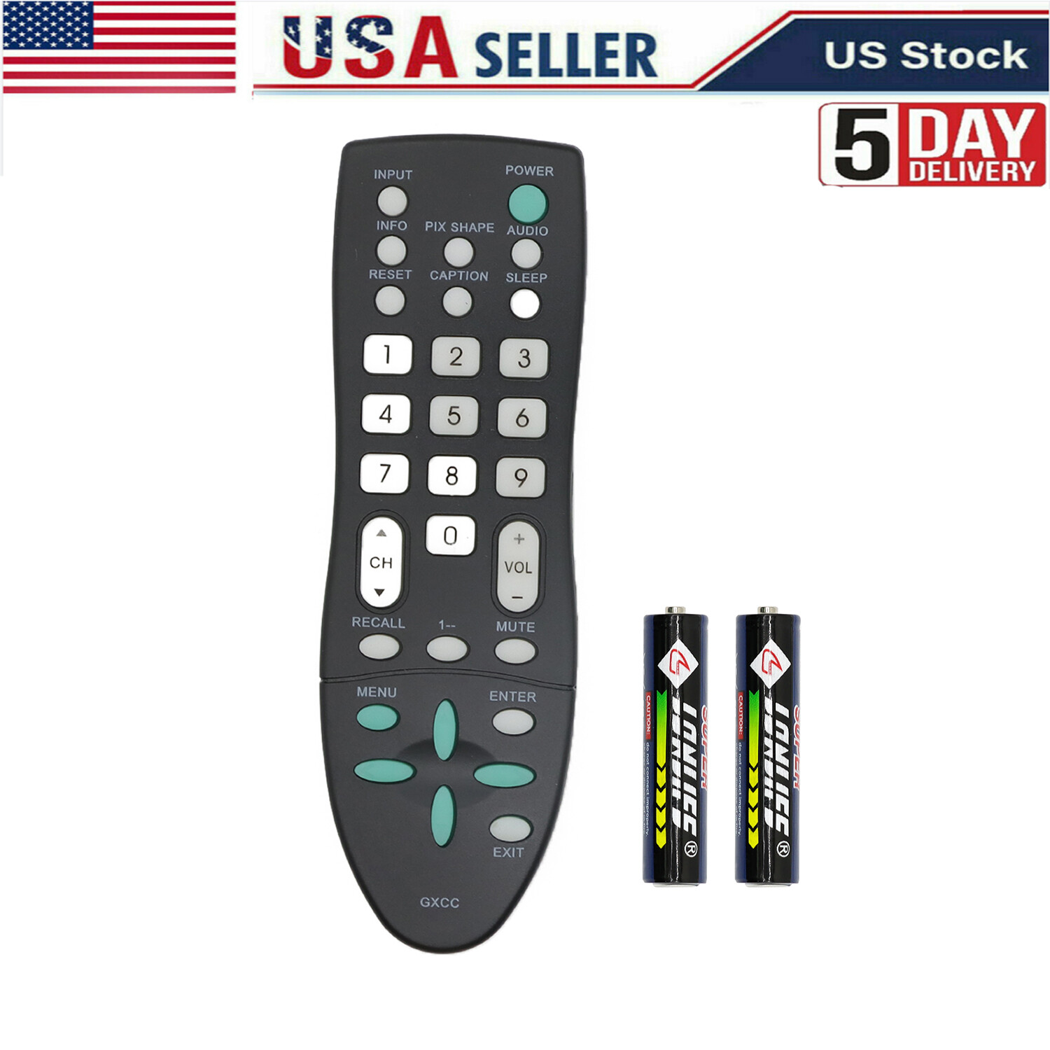 Replace Remote Control GXCC For Sanyo TV GXFA DP19649 DP19648 DP26649 ...