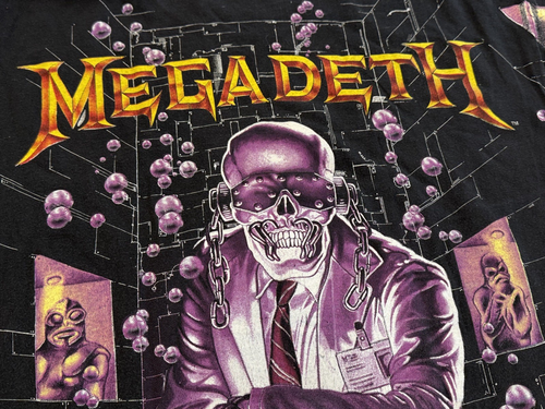 Vintage 1991 Megadeth Vic Rattlehead T Shirt Metal Band Tee Rare ...
