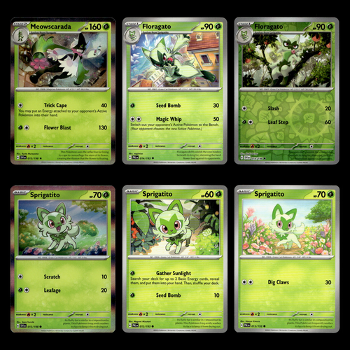 6x Meowscarada Lot Floragato Sprigatito Pokemon Cards Collection Set ...