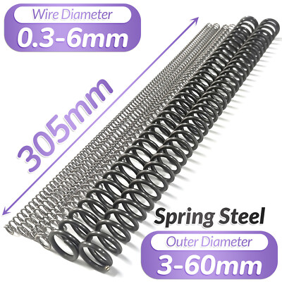 Length 305mm Compression Spring Pressure Springs OD 3-60mm Wire Dia 0 ...