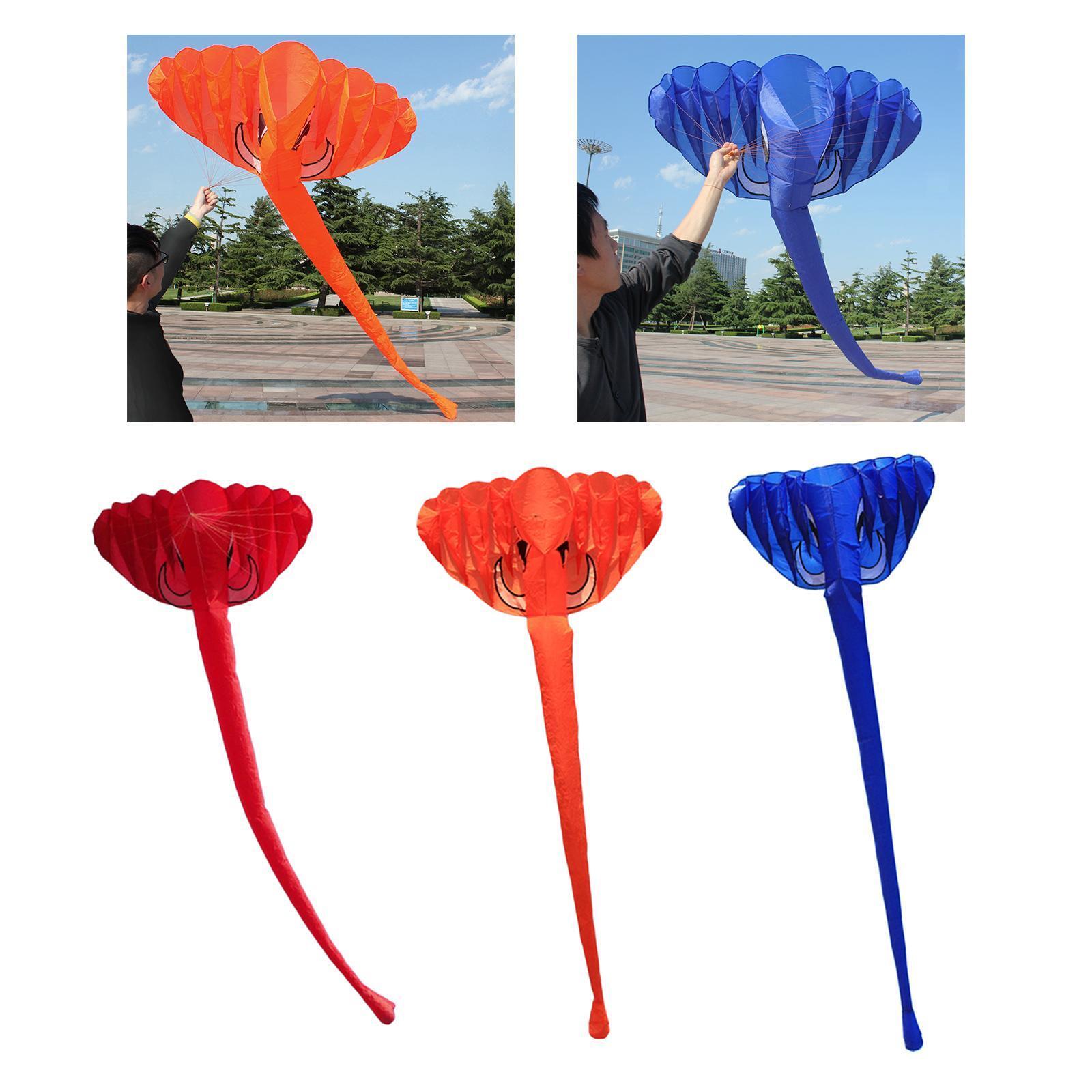 3D Large Elephant Kites Easy to Fly Toy for Kids and Adults Garden Yard ...