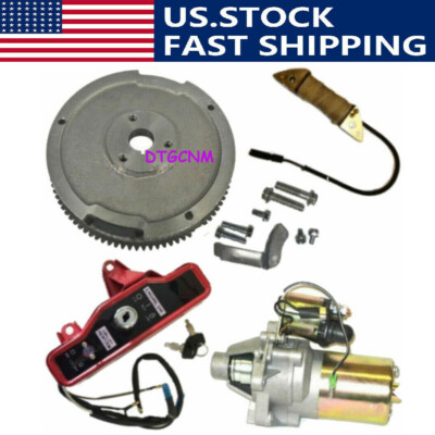 13HP FOR HONDA GX390 ELECTRIC START KIT FLYWHEEL STARTER KEY SWITCH ...