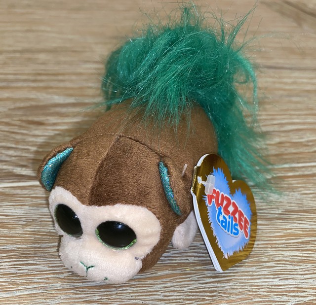 Fuzzee Tails Unicorn Pig Plush Bonzai 4" Furry Tail Pretty Pink With ...