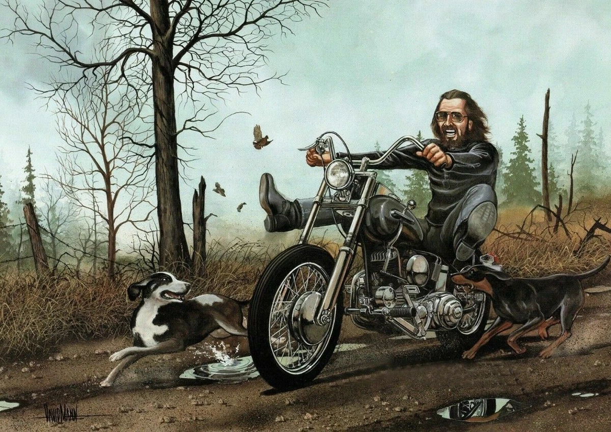 David Mann Biker Paintings