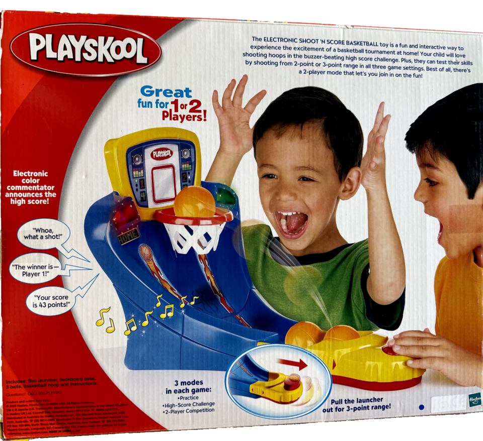 Hasbro Playskool Easy Dunk Basketball Game for Preschoolers 3 Games in ...