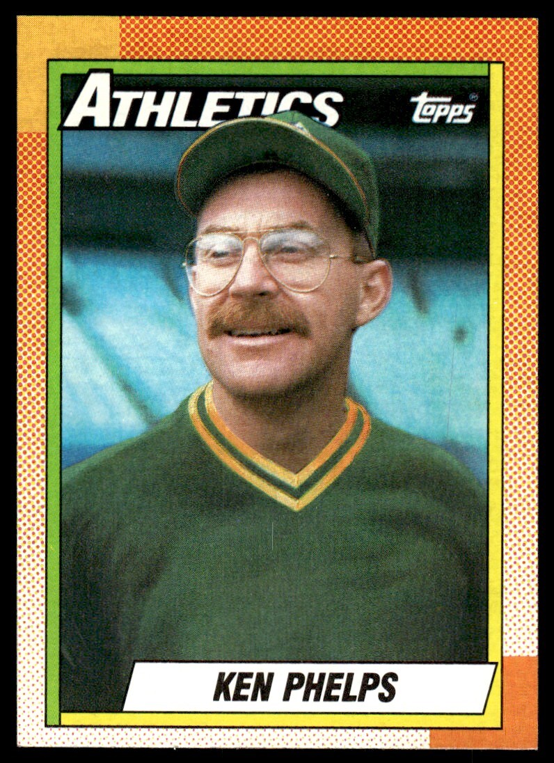 1990 Topps Baseball Card Ken Phelps Oakland Athletics #411 | eBay