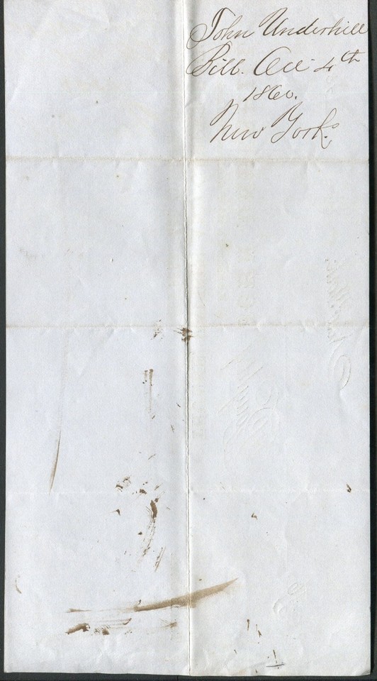 NEW YORK ~ JOHN UNDERHILL, Trunks, Valises & Carpet Bags ~ BILLHEAD ...