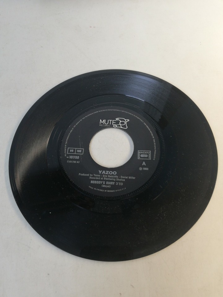N1592 Vinyl 45 RPM Yazoo State Farm Nobody's Diary 1983 Mute Records | eBay