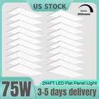 2x4 LED Ceiling Light,75 Watt Flat Ultra-Slim Dimmable Edge Lit LED ...