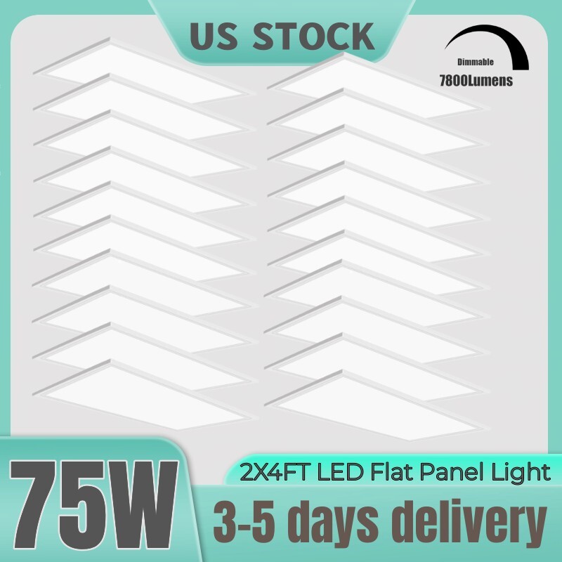 2x4 LED Ceiling Light,75 Watt Flat Ultra-Slim Dimmable Edge Lit LED ...
