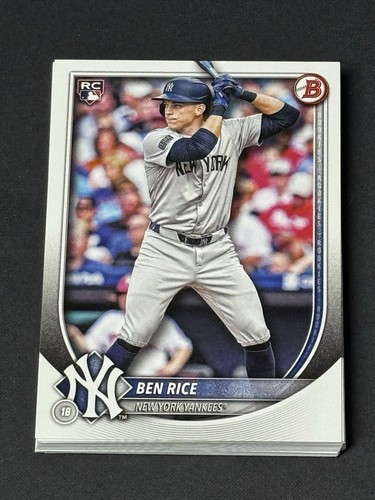 Ben Rice 2025 Bowman Prospects RC #85 New York Yankees Rookie Lot Of 25 ...