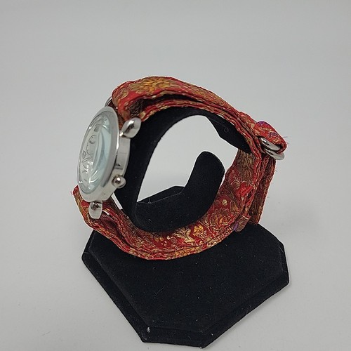 Retro GG Quartz Watch w/ Embroidered Band Japan Stainless New Battery ...
