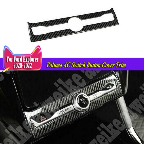 Carbon Fiber ABS Volume AC Switch Button Cover Trim For Ford Explorer ...
