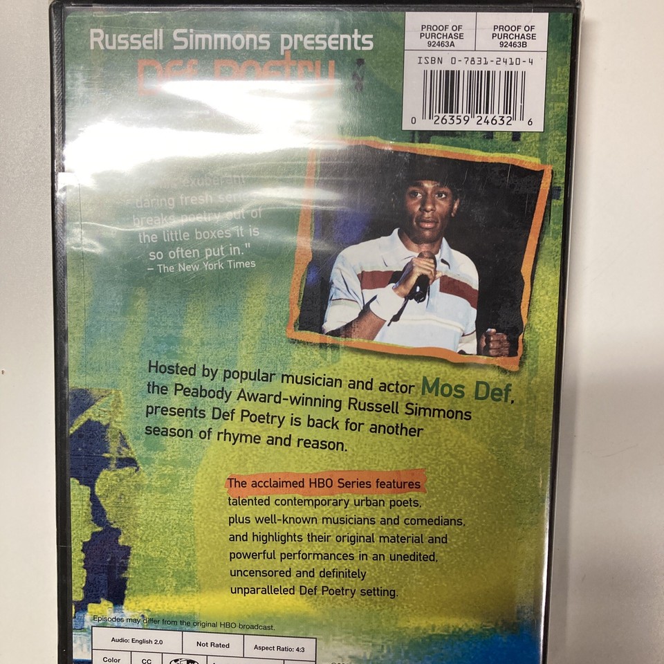 Russell Simmons Presents Def Poetry Jam: Season 2 (DVD, 2005 ...