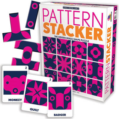 Brainwright Pattern Stacker Puzzle Game Multicolor for 1 Player Ages 10 ...