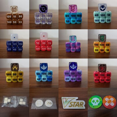 Pokemon TCG Dice Acrylic Counters VSTAR Markers You Choose | eBay