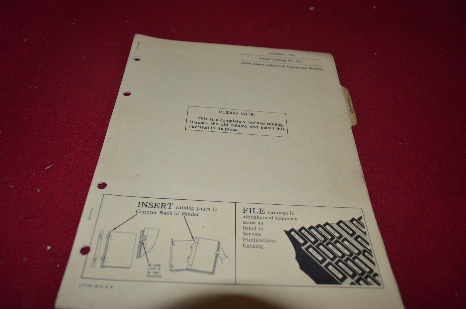 John Deere 720 Loader Dealer's Parts Book BWPA | eBay