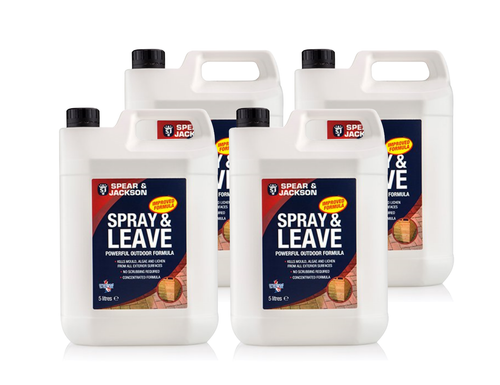 Spray and Leave Concentrate 4 x 5L S&J Algae, Mould Remover and Lichen ...