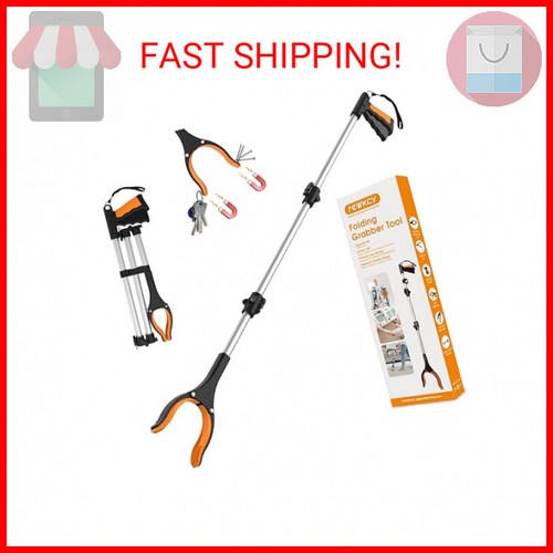 43" Extra Long Grabber Tool, Foldable Grabbers for Elderly Grab It ...