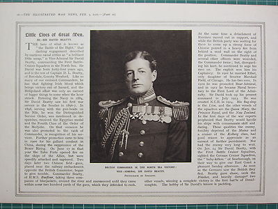 1915 WWI WW1 PRINT ~ BRITISH COMMANDER IN THE NORTH SEA VICTORYDACID ...