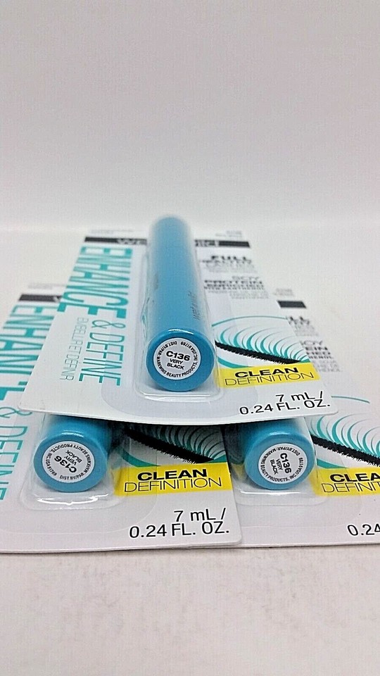 3 x WET N WILD Eye Mascara C136 VERY BLACK Enhance Define MEGA WEAR Soy ...