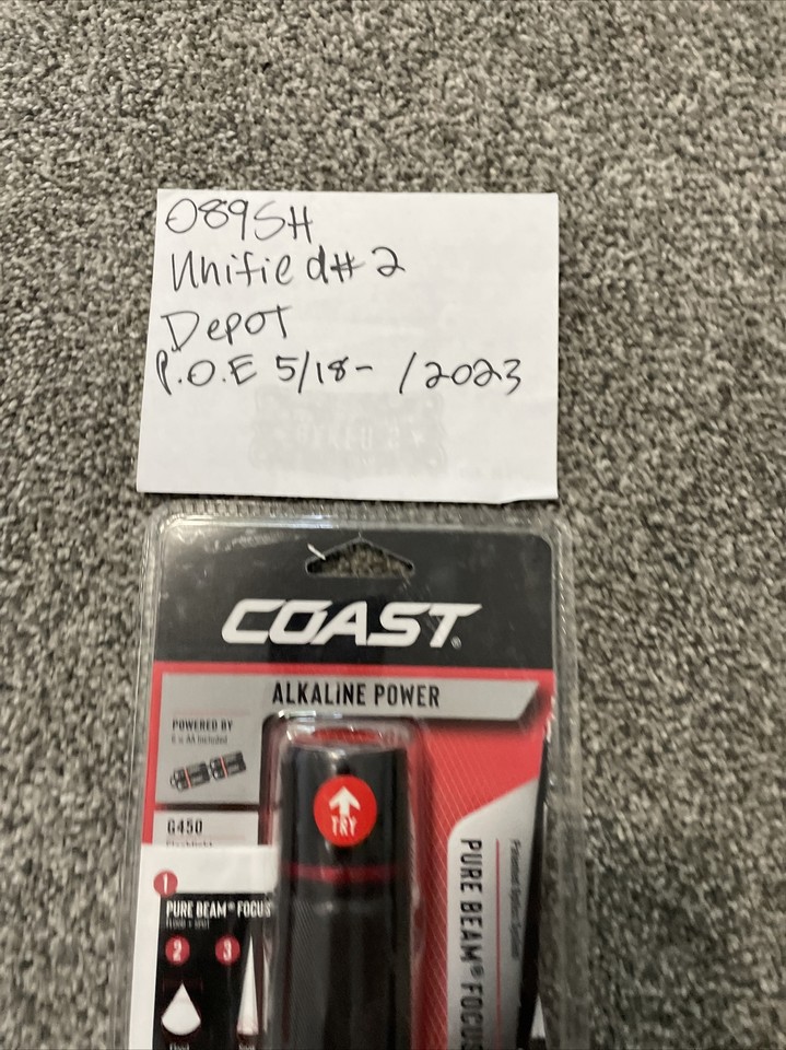 Coast LED Flashlight G450 1400 Lumen Pure Beam Focusing Optic System ...